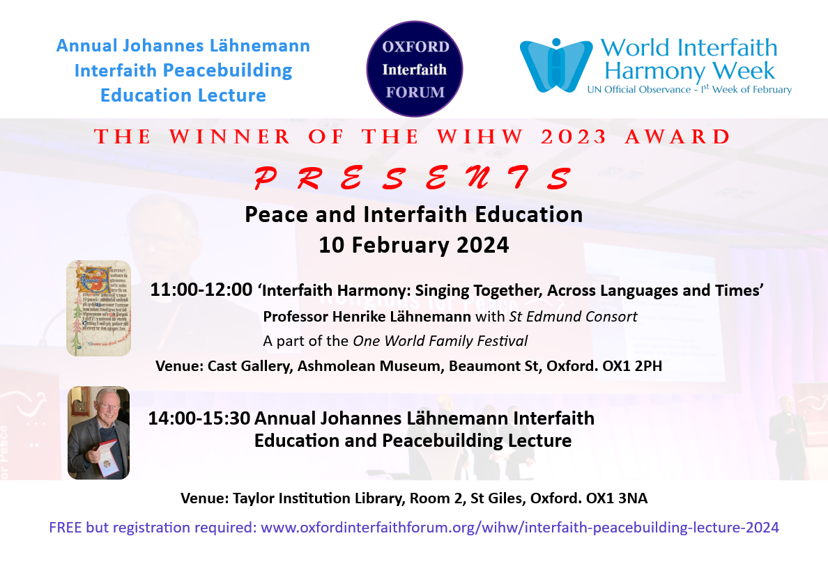 The UN World Interfaith Harmony Week (WIHW) - Oxford Interfaith Forum ...